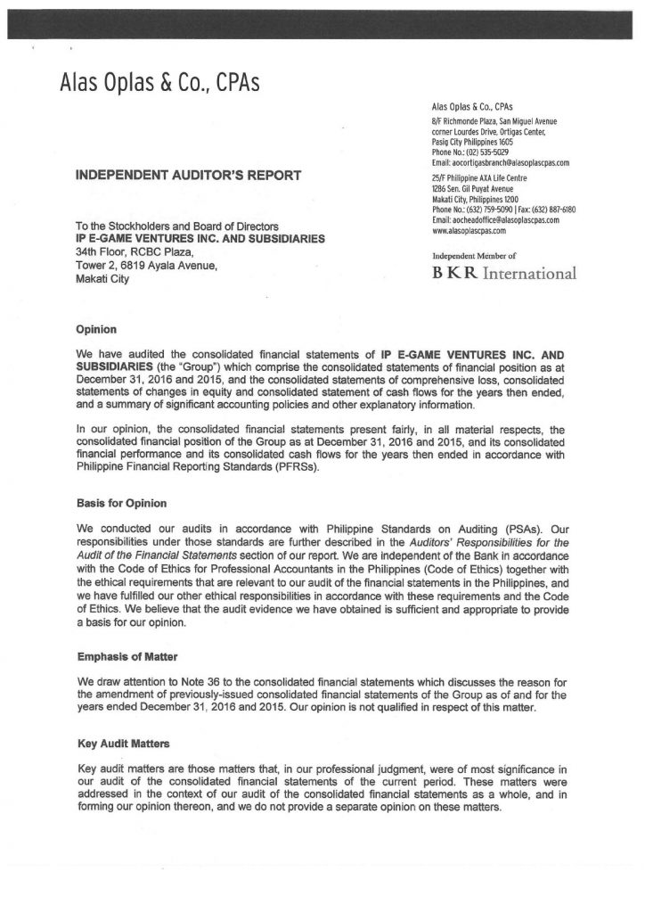 Other Disclosures to SEC, PSE and other Pertinent Agencies | iPe-Game ...