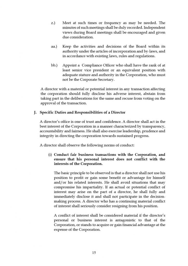 Third Amended Manual of Corporate Governance | iPe-Game Ventures Inc