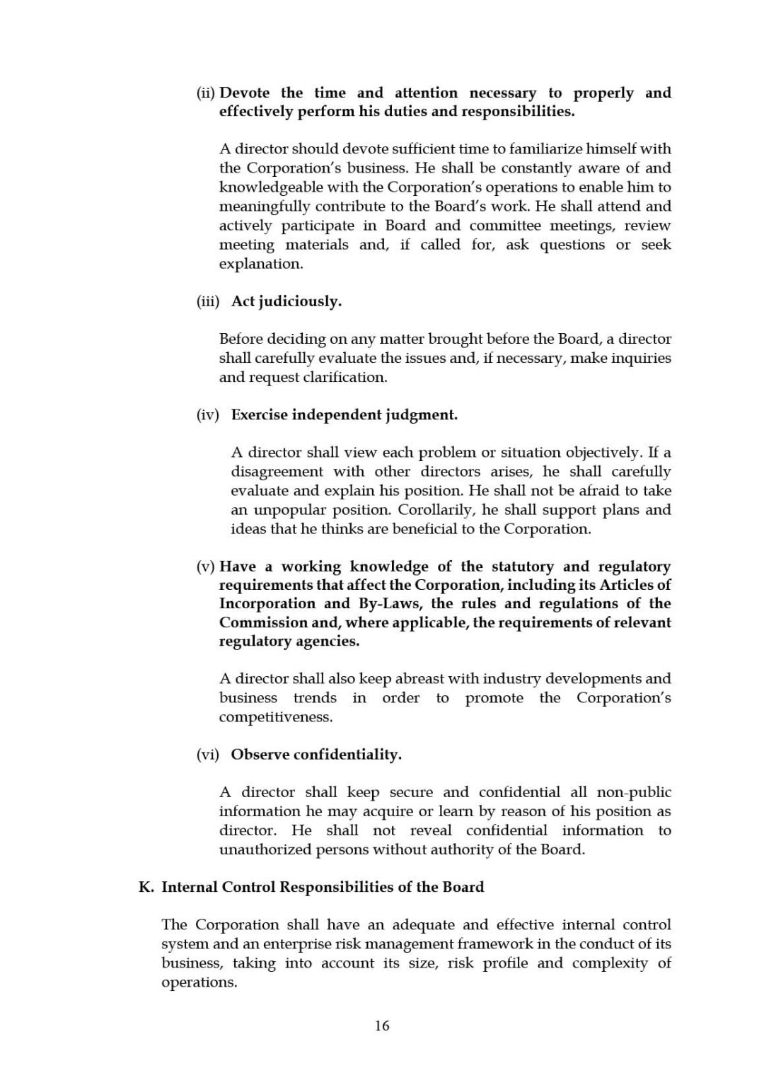 Third Amended Manual of Corporate Governance | iPe-Game Ventures Inc